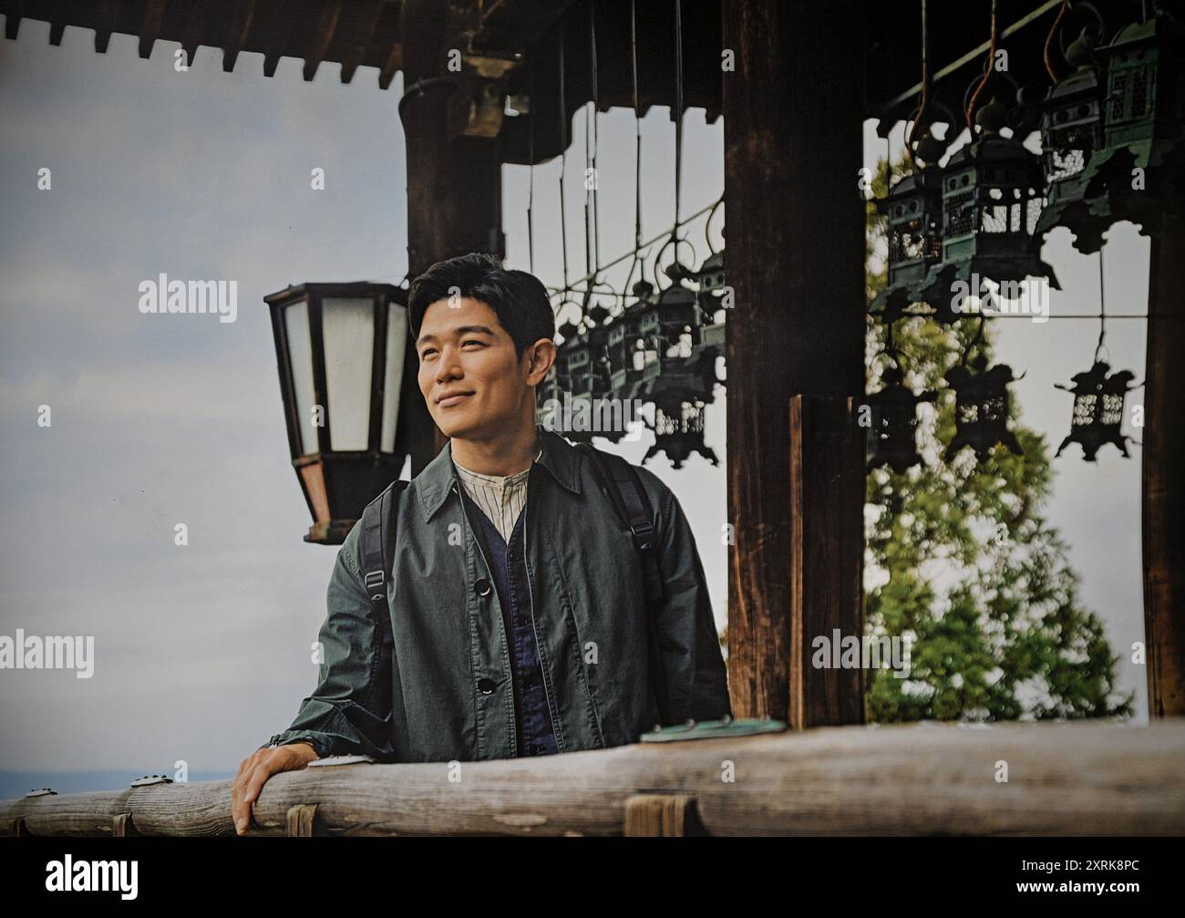 Japanese male on the exterior of The Shinto Shrine Kasuga Taisha in ...