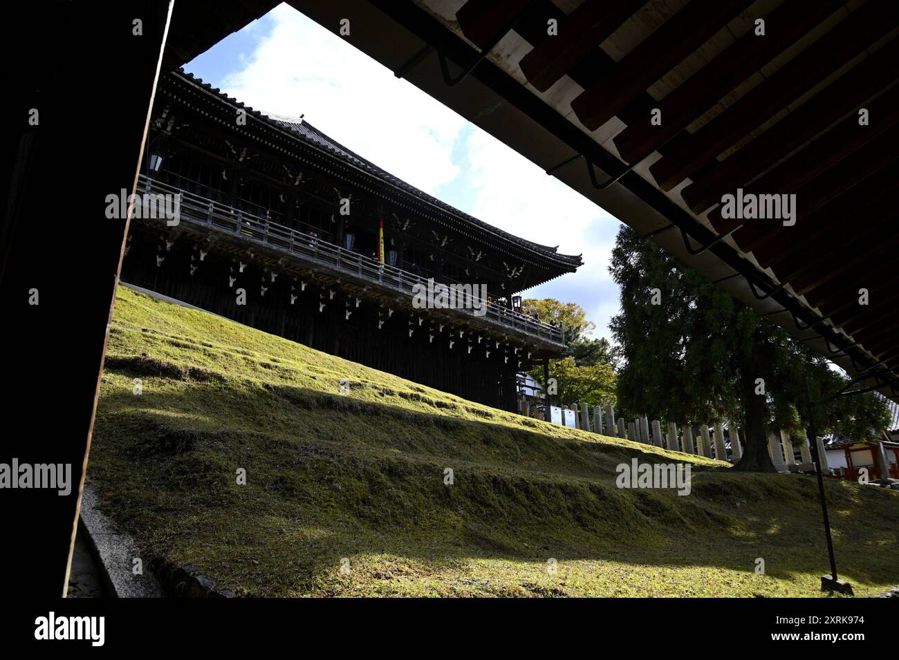 Landscape with scenic view of Nigatsu-dō one of the important ...