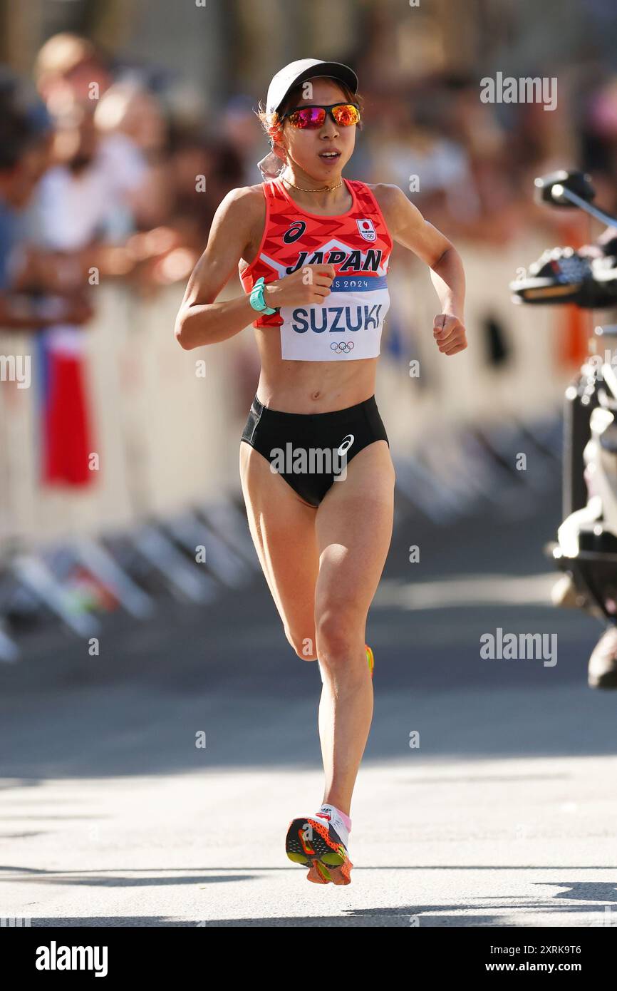 Paris, France. 11th Aug, 2024. Yuka Suzuki (JPN) Marathon : Women's Marathon during the Paris ...