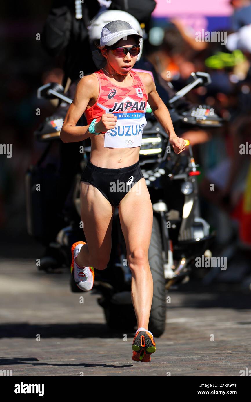 Paris, France. 11th Aug, 2024. Yuka Suzuki (JPN) Marathon : Women's Marathon during the Paris ...