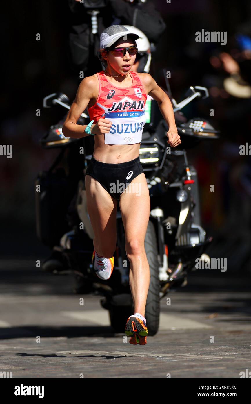 Paris, France. 11th Aug, 2024. Yuka Suzuki (JPN) Marathon : Women's Marathon during the Paris ...