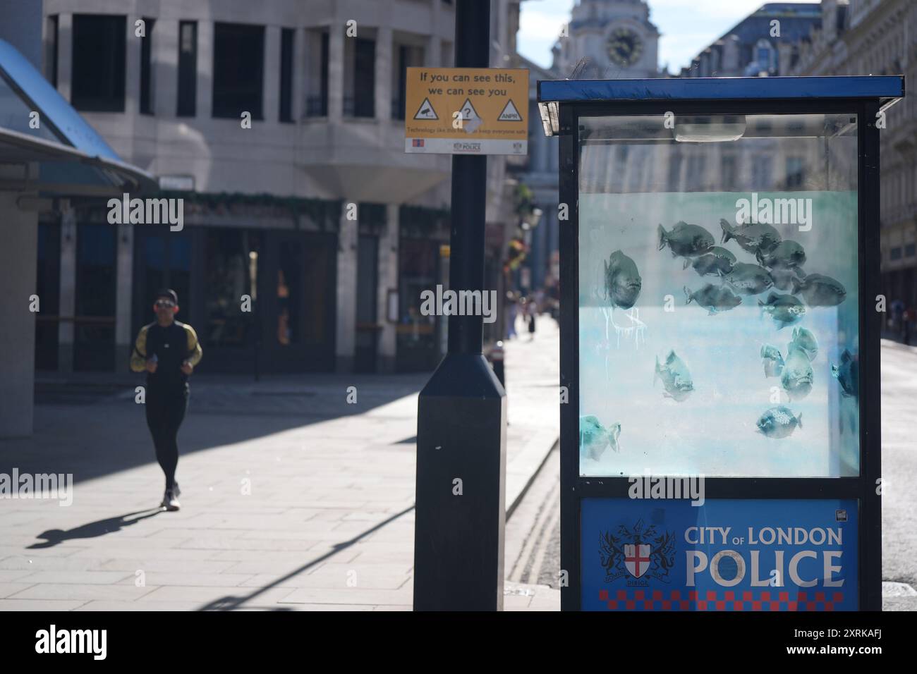 A new design of swimming fish has appeared on a police box in the City ...