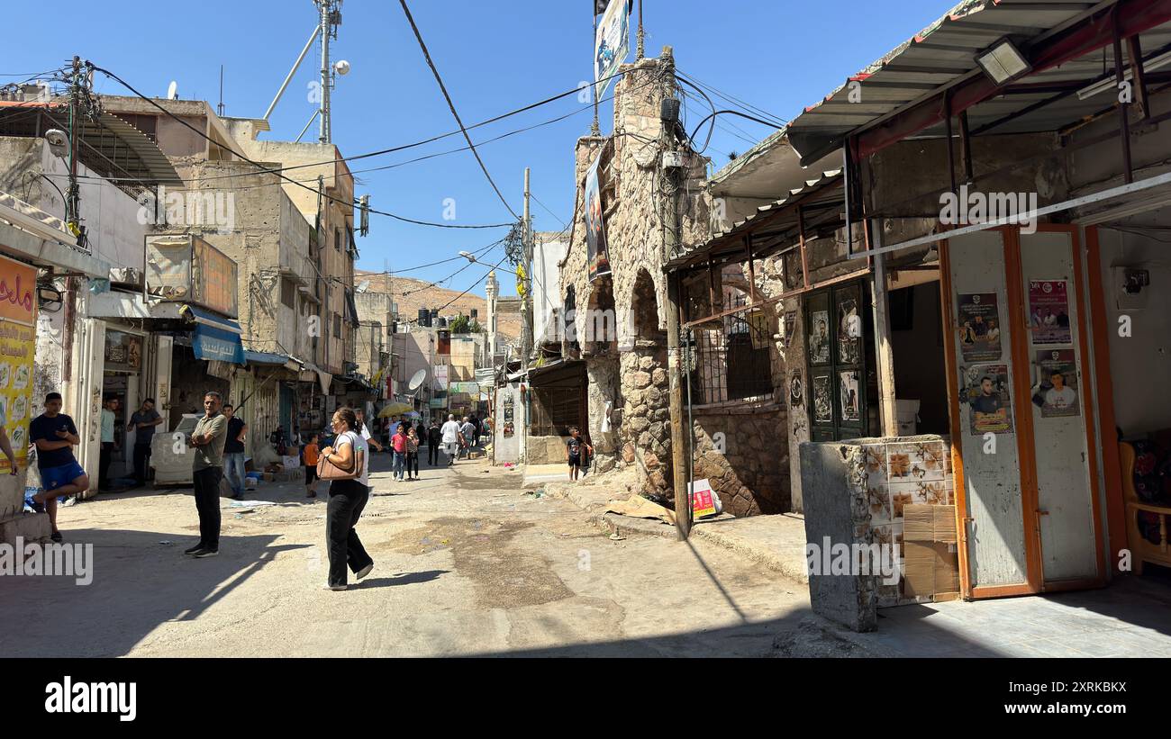 The street of Balata refugee camp near the West Bank city of Nablus in ...