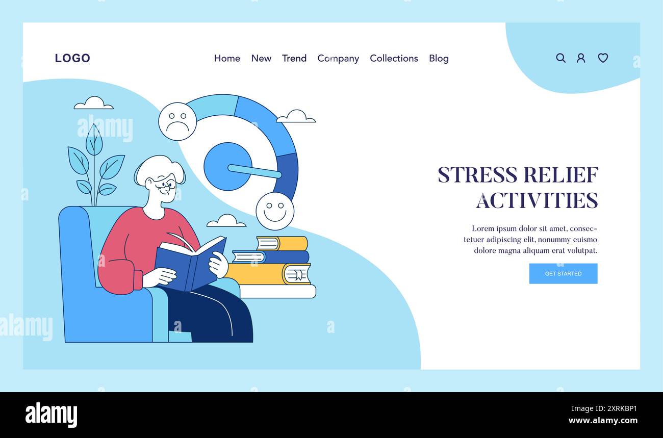 Health Prevention concept. An individual relaxing with a book achieves ...