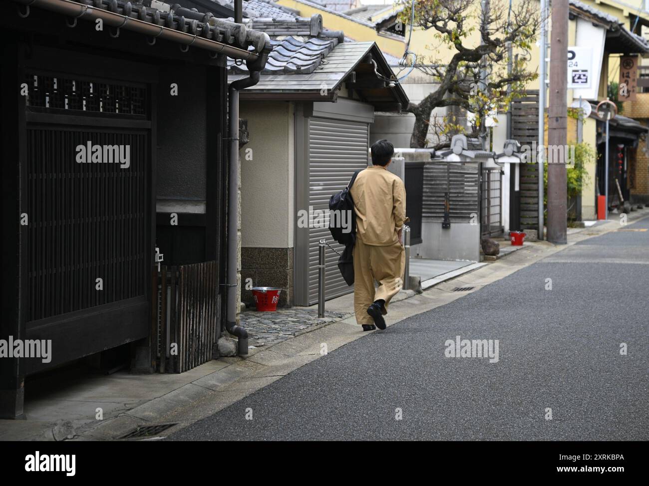 Japanese male wearing a haori jacket and matching pokku pants on the ...