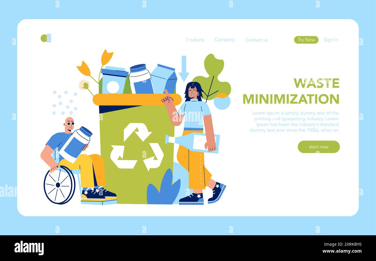 Circular Economy concept. People engaging in waste minimization through ...