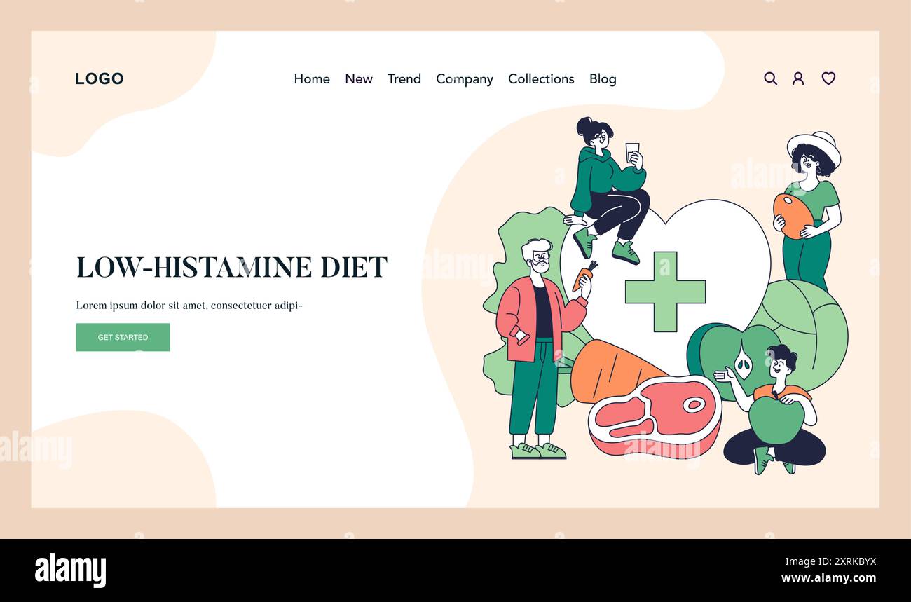 Low Histamine Diet concept. Individuals explore foods suitable for ...