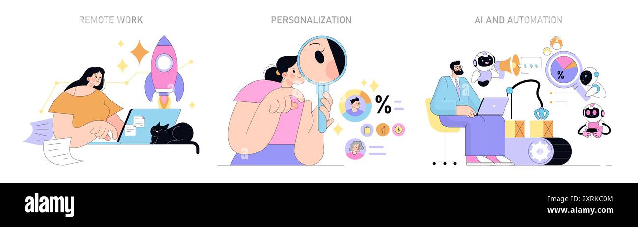 Office design trends Stock Vector Images - Alamy