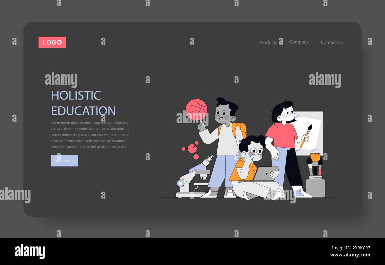 Holistic education concept. Children engage in diverse learning ...