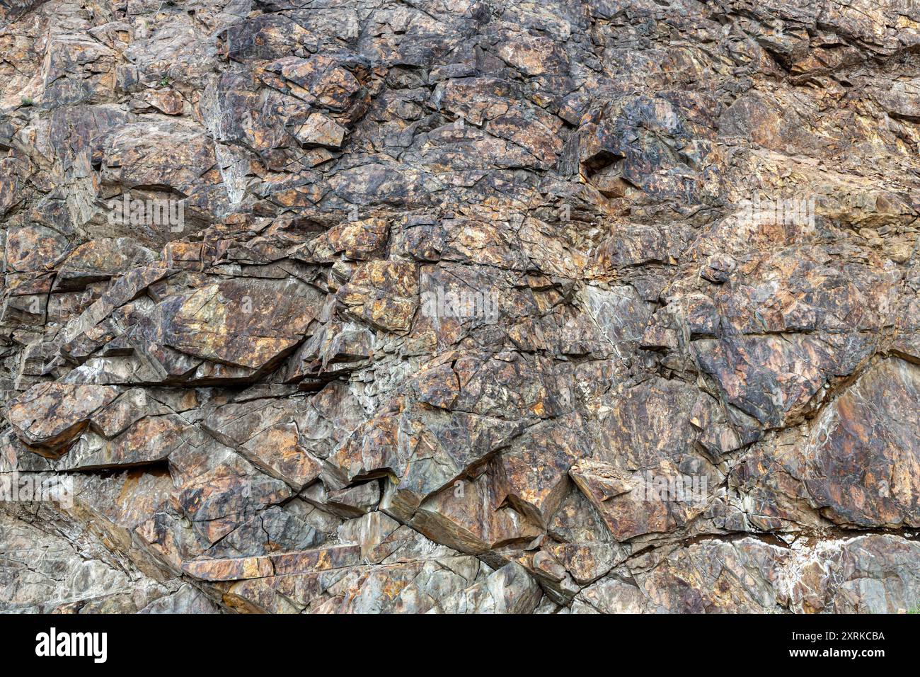 Rock background. Brown stone texture. Mountain surface close-up ...