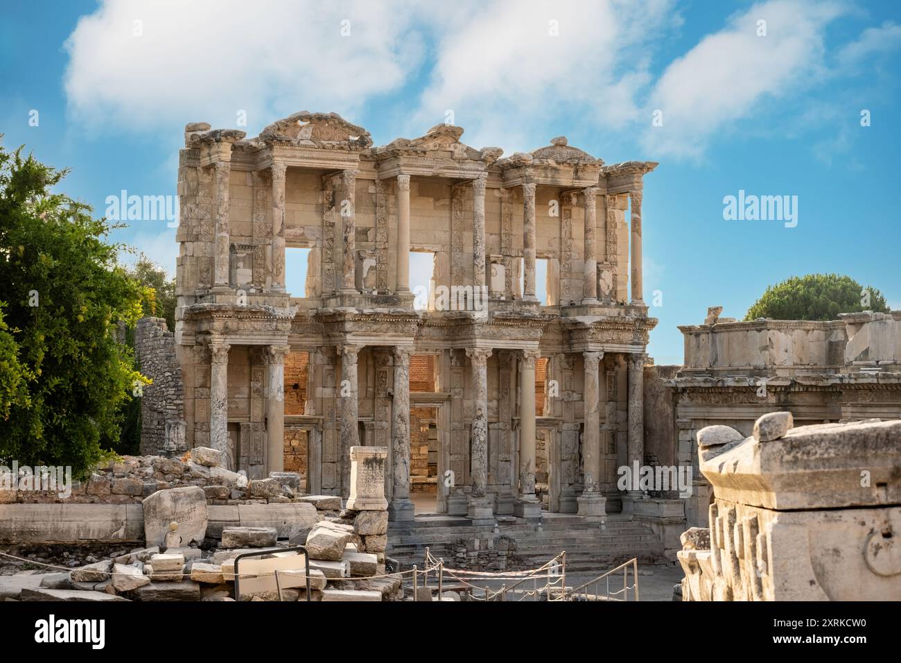 Celsus library in the Ancient City of Ephesus with its magnificent view ...
