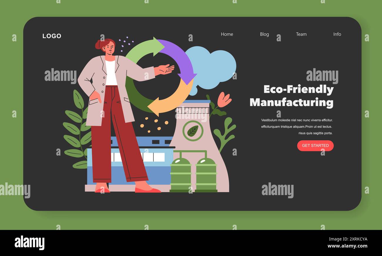 Eco Friendly Manufacturing Concept A Woman Showcases Sustainable