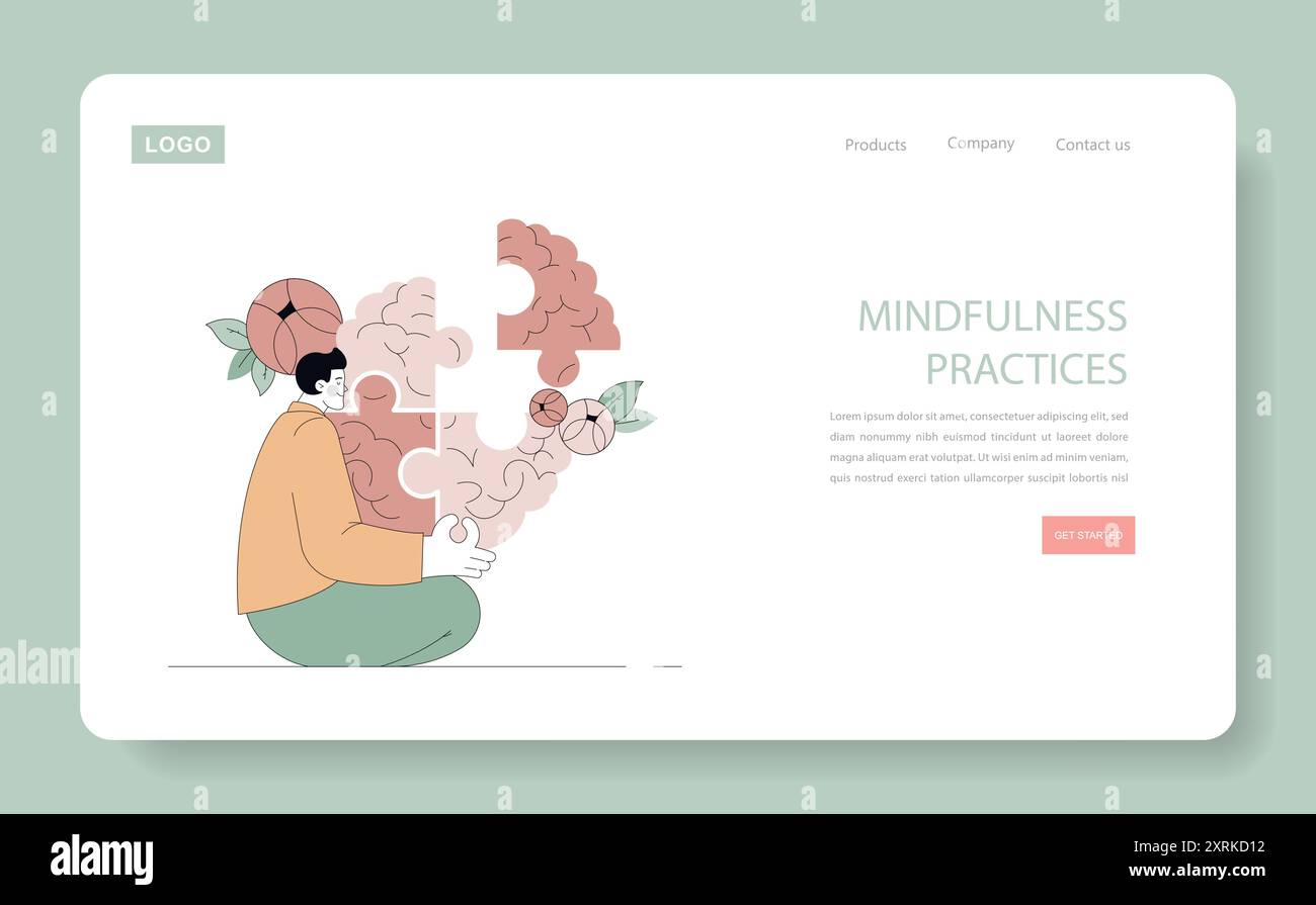 Male Meditation Concept. A serene man engaging in mindfulness ...