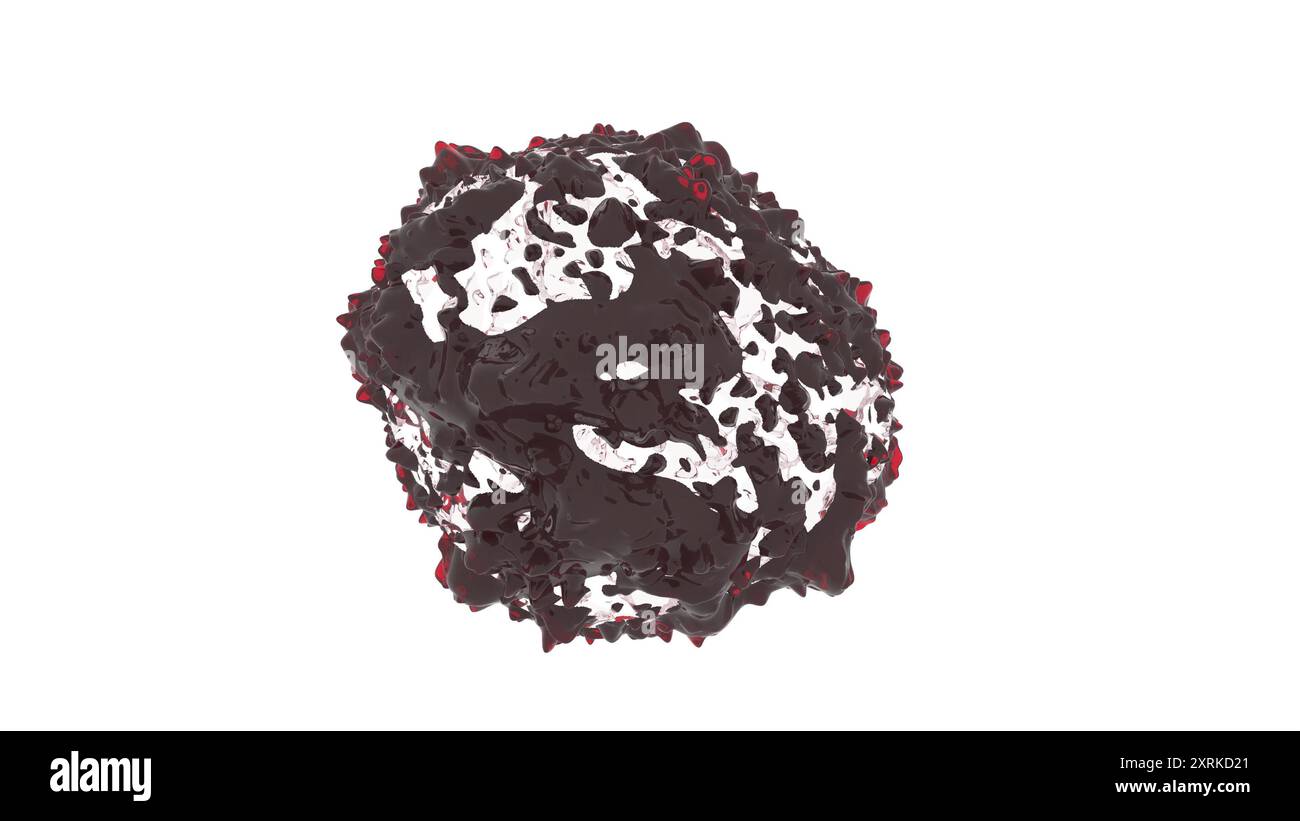 Red sweet jam abstract object rotate on white bg 3d render Stock Photo ...