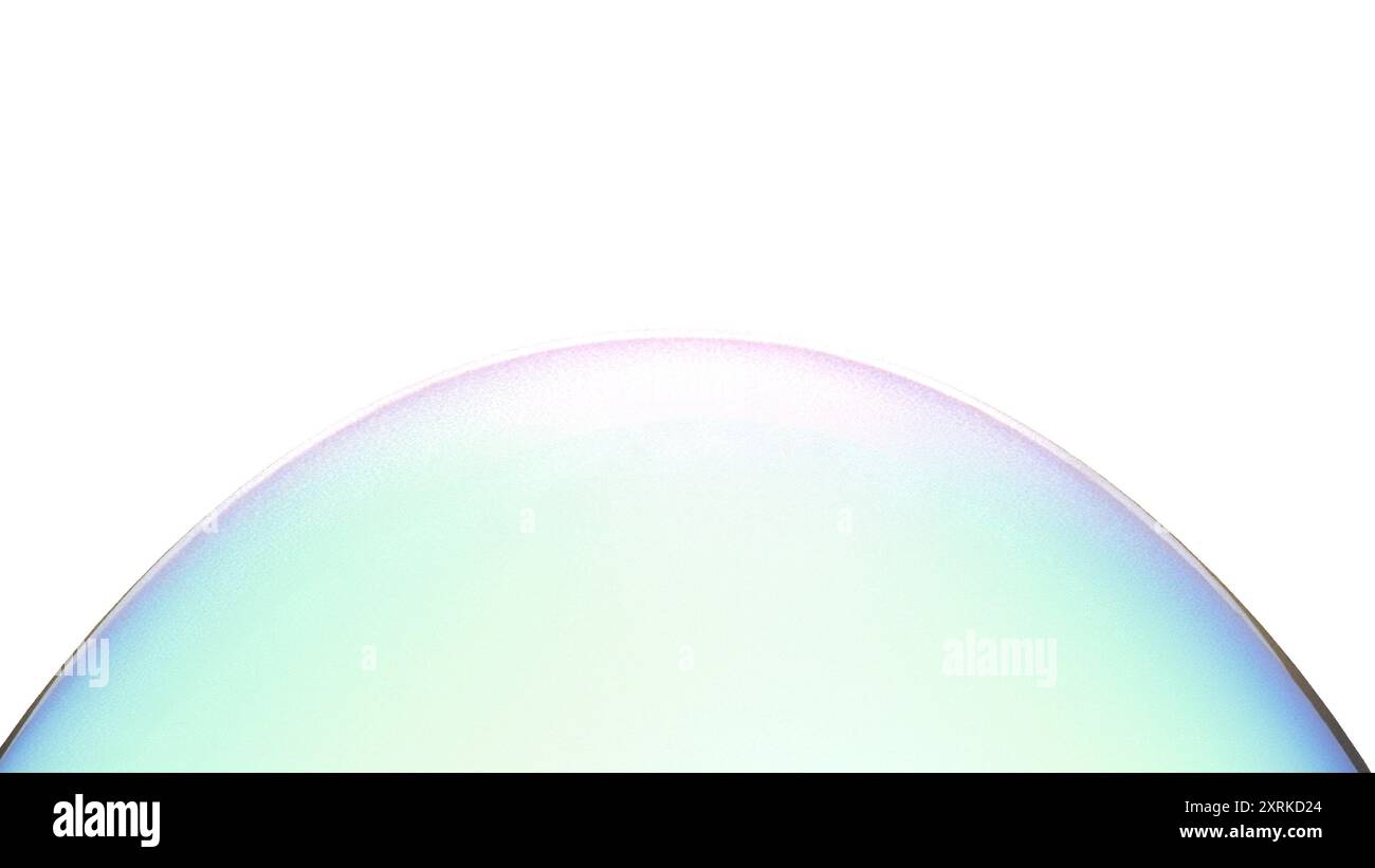 3D hemisphere soap bubble on white bg 3d render Stock Photo - Alamy