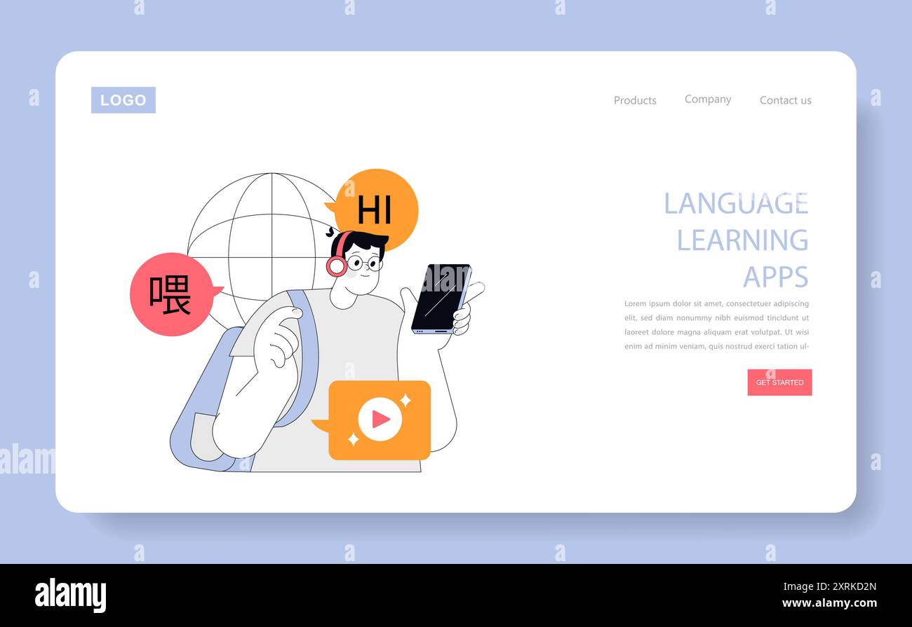 Language Learning Apps Concept A Person Using A Mobile App For