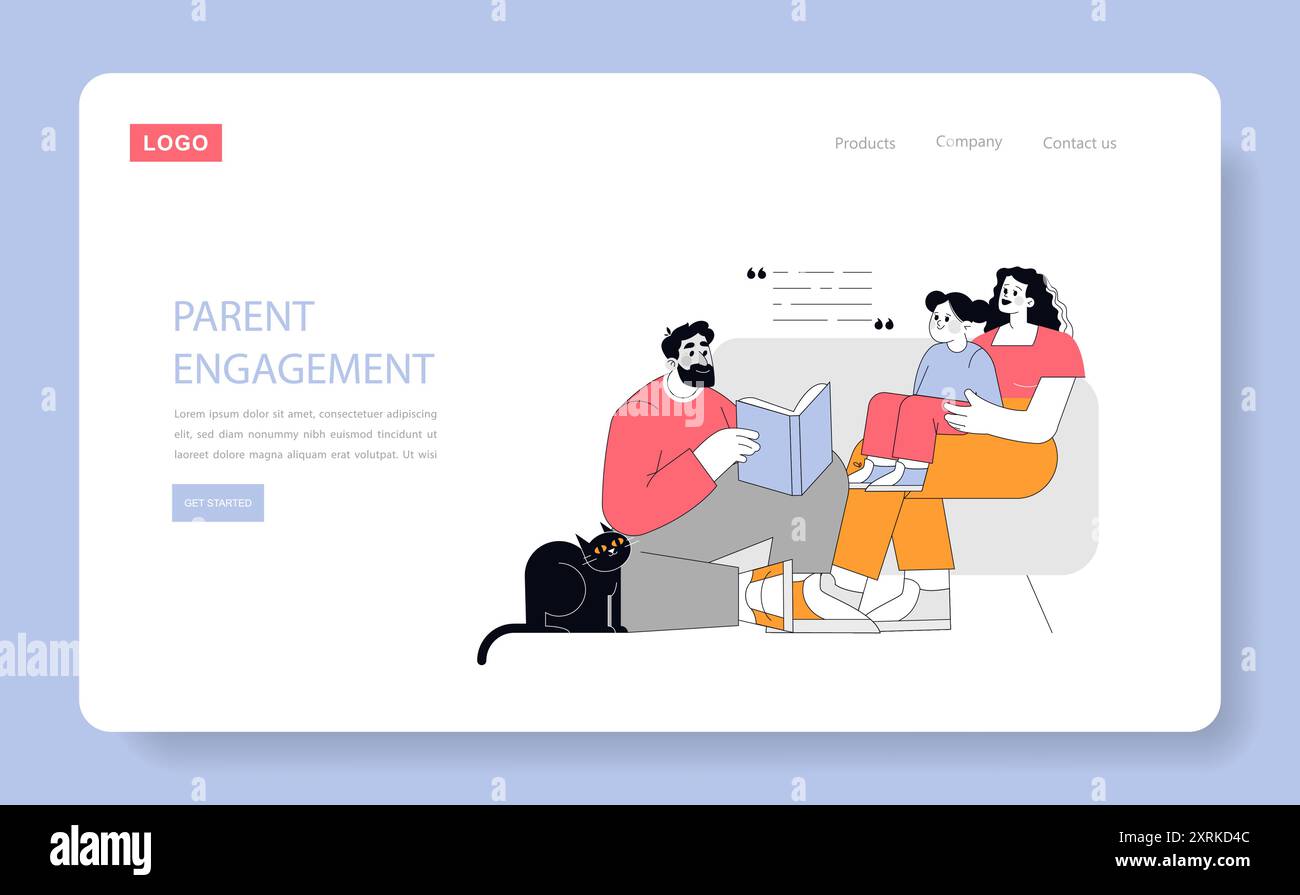 Education concept. A family engages in reading together, depicting ...