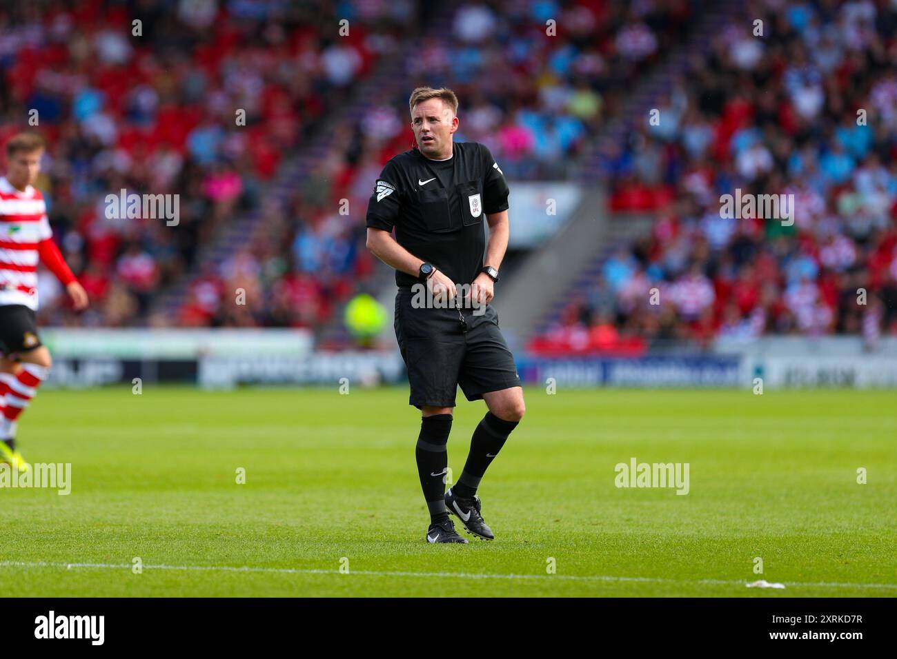 Eco - Power Stadium, Doncaster, England - 10th August 2024 Referee Ross ...