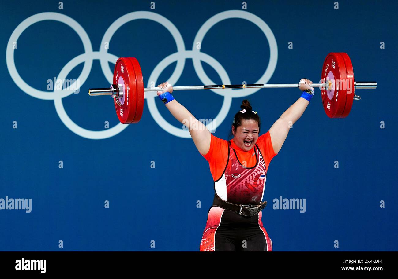Thailand's Duangaksorn Chaidee during the Women's Weightlifting +81kg ...