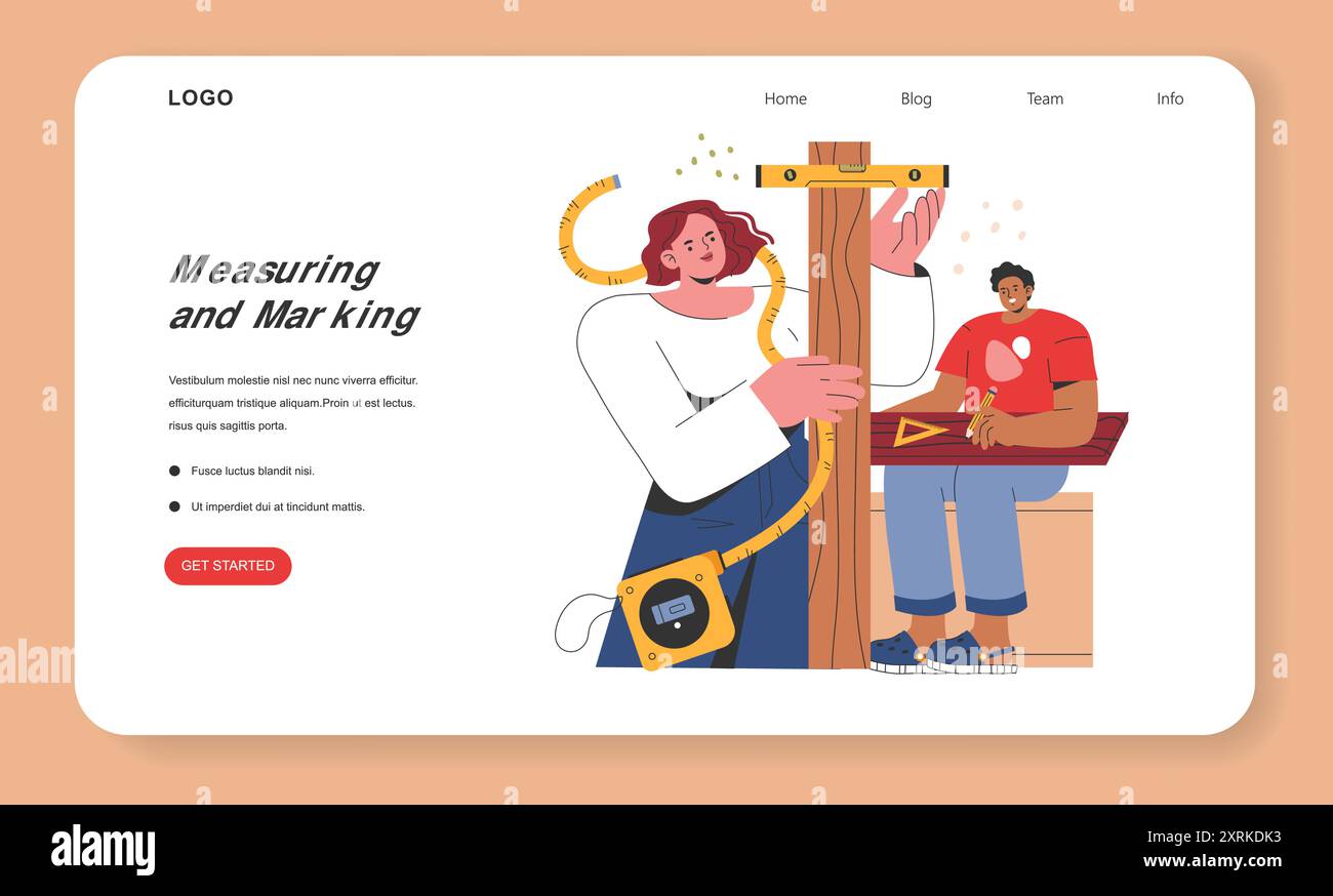 Woodworking DIY concept. Enthusiasts work together in a home workshop ...