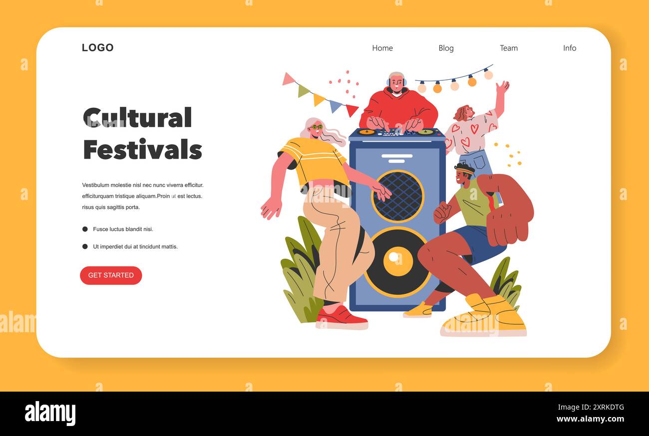 Festival celebration concept. Diverse group enjoying music, dancing at ...