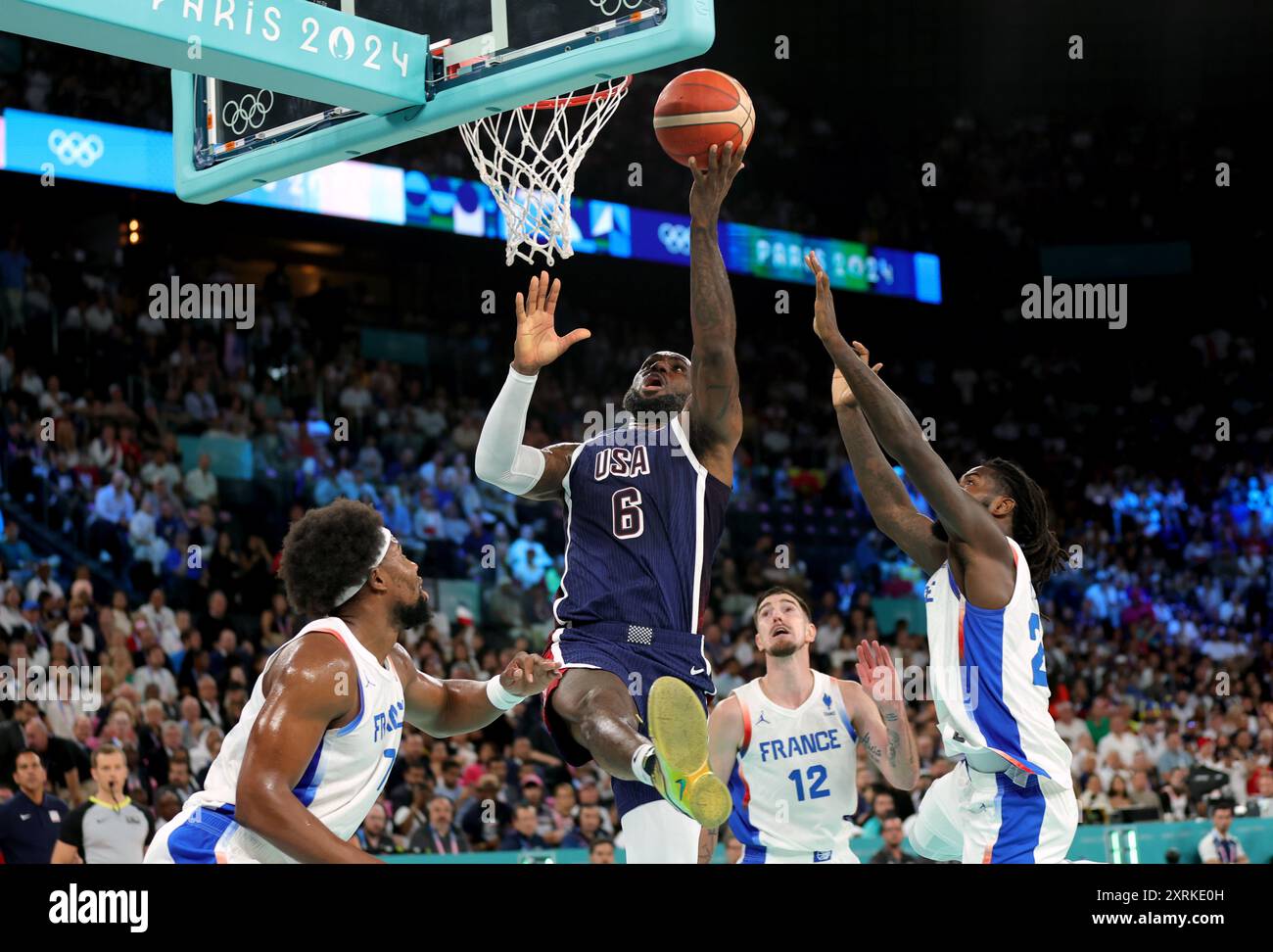 PARIS, FRANCE - AUGUST 10: LeBron James of United States during the men ...