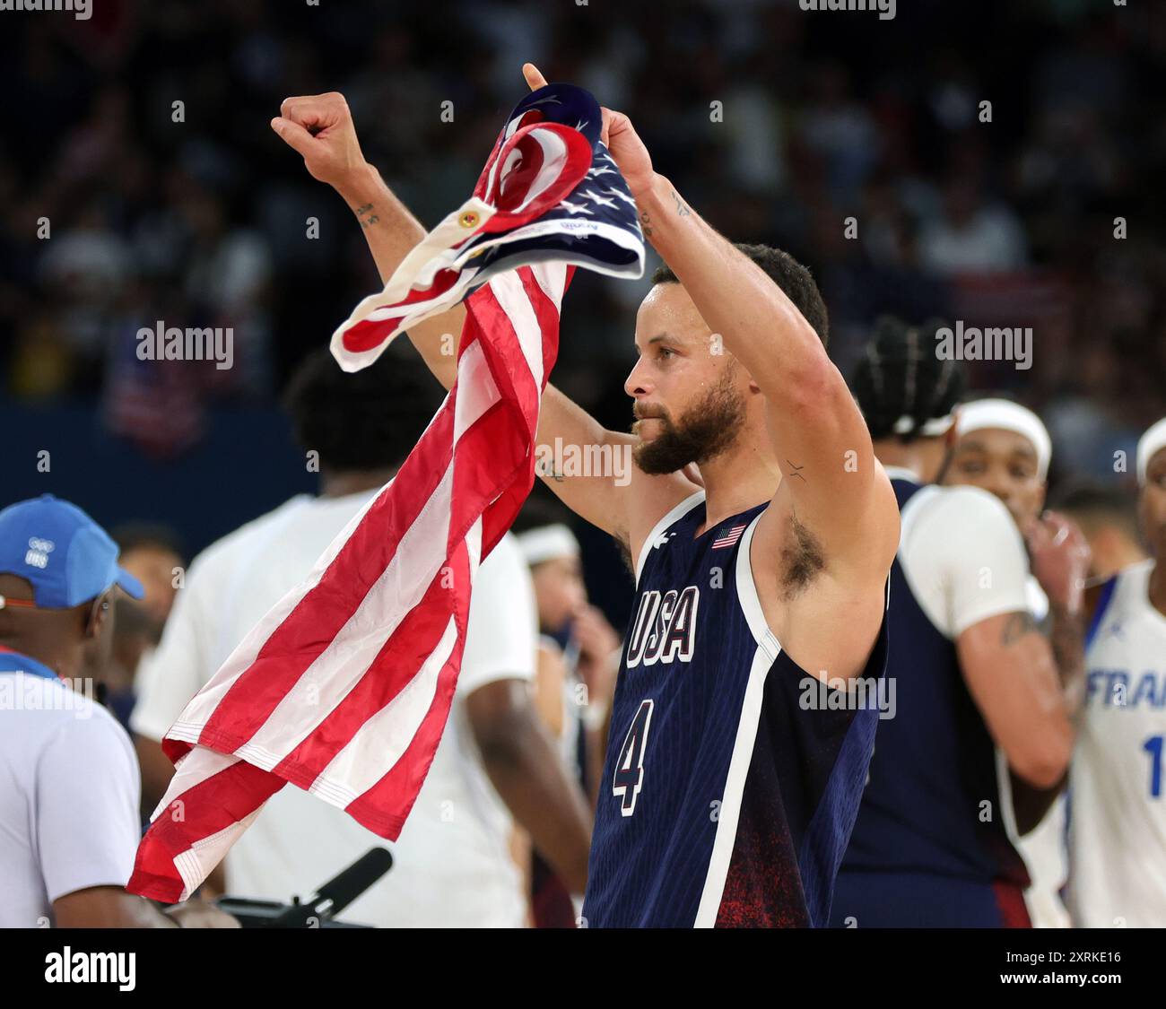 PARIS, FRANCE - AUGUST 10: Stephen Curry of United States celebrates ...