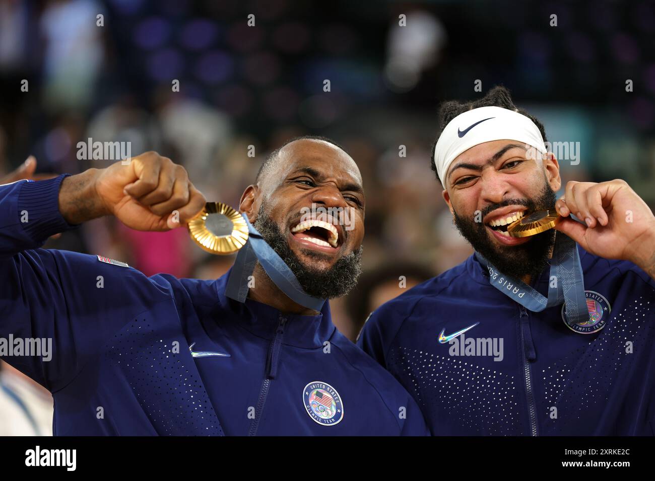 PARIS, FRANCE - AUGUST 10: LeBron James of United States and Anthony ...