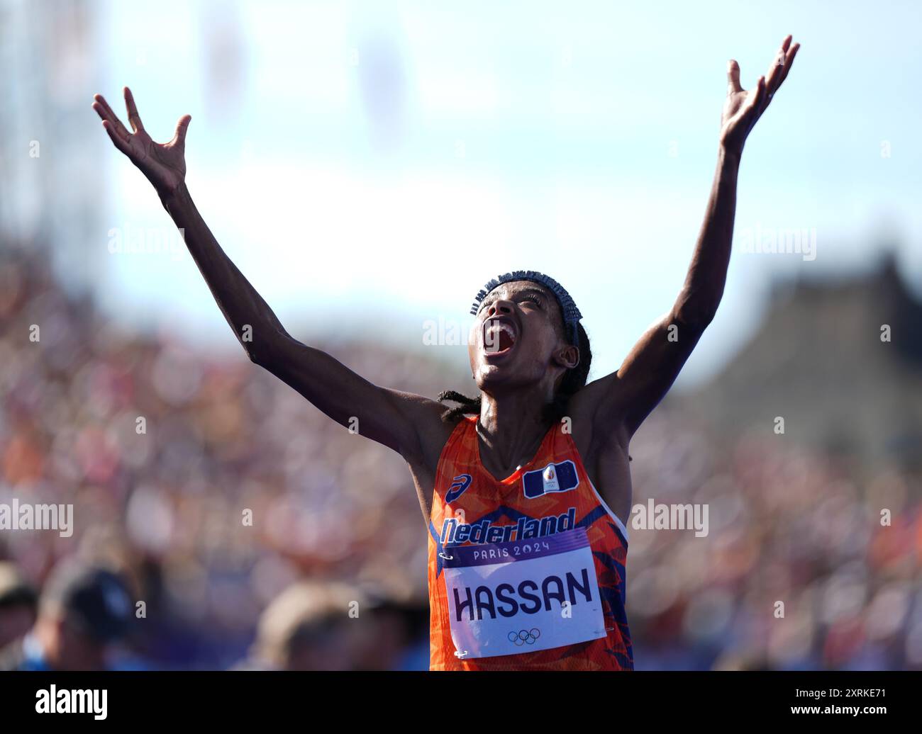 Paris, France. 11th Aug, 2024. Sifan Hassan of the Netherlands ...