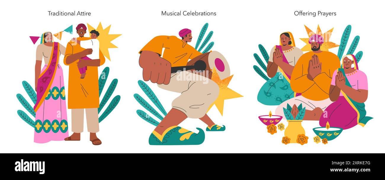 Cultural diversity in celebrations Stock Vector Images - Alamy