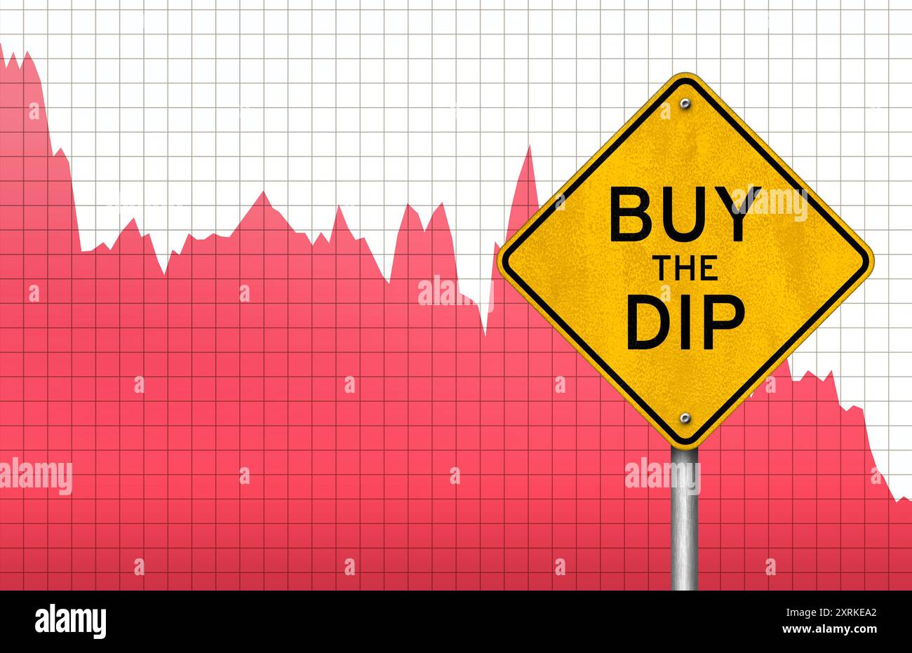 Buy the Dip - traffic sign message Stock Photo - Alamy