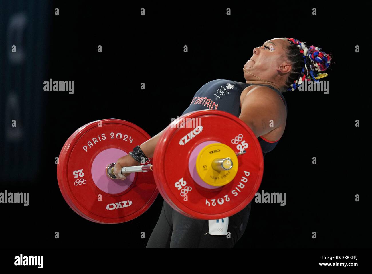 Emily Campbell of Britain competes during the women's +81kg ...