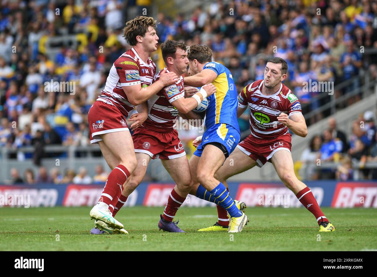 Leeds, England - 10th August 2024 - Ethan Havard of Wigan Warriors ...