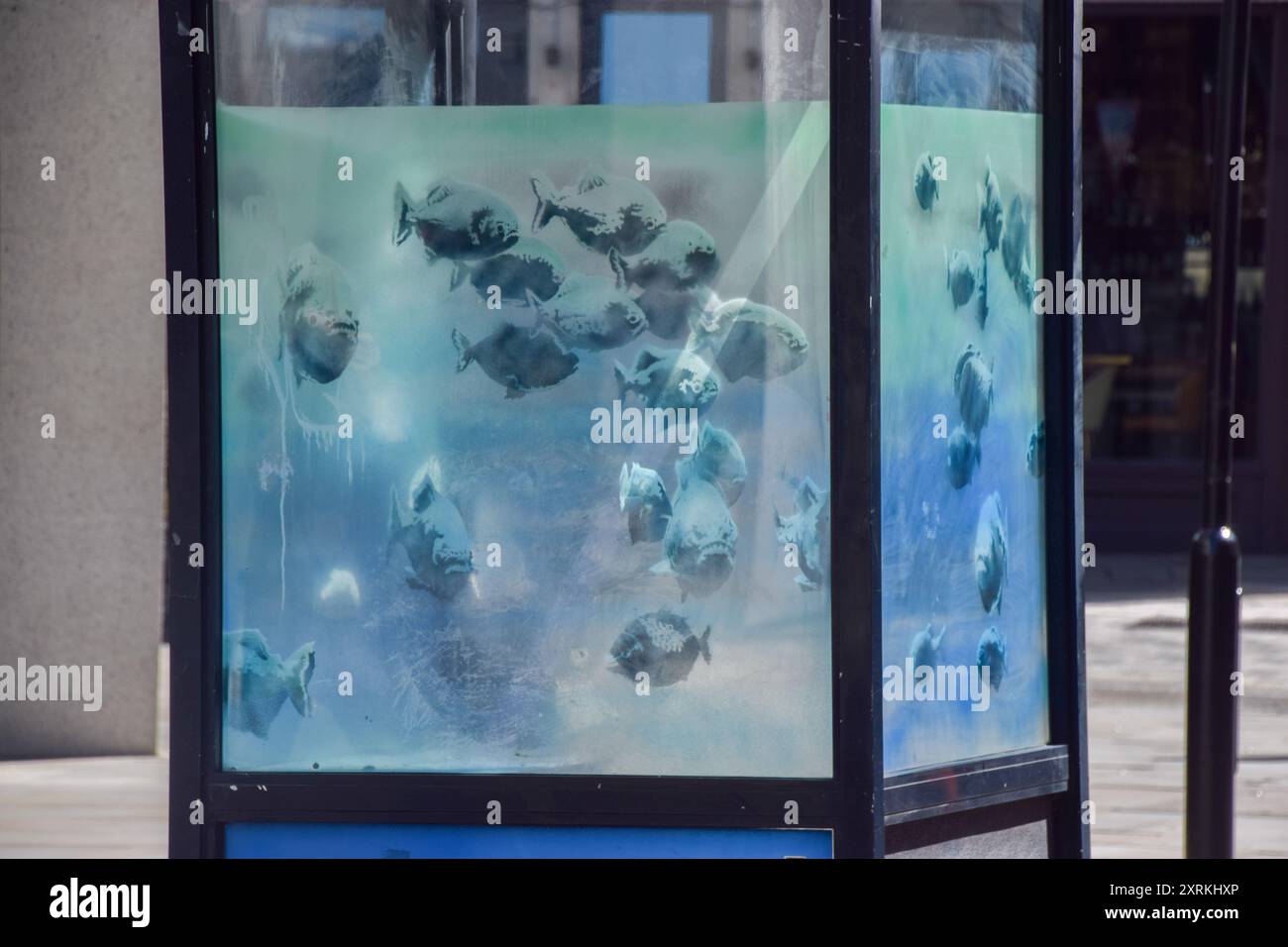 London, UK. 11th August 2024. A new Banksy artwork has appeared on a ...