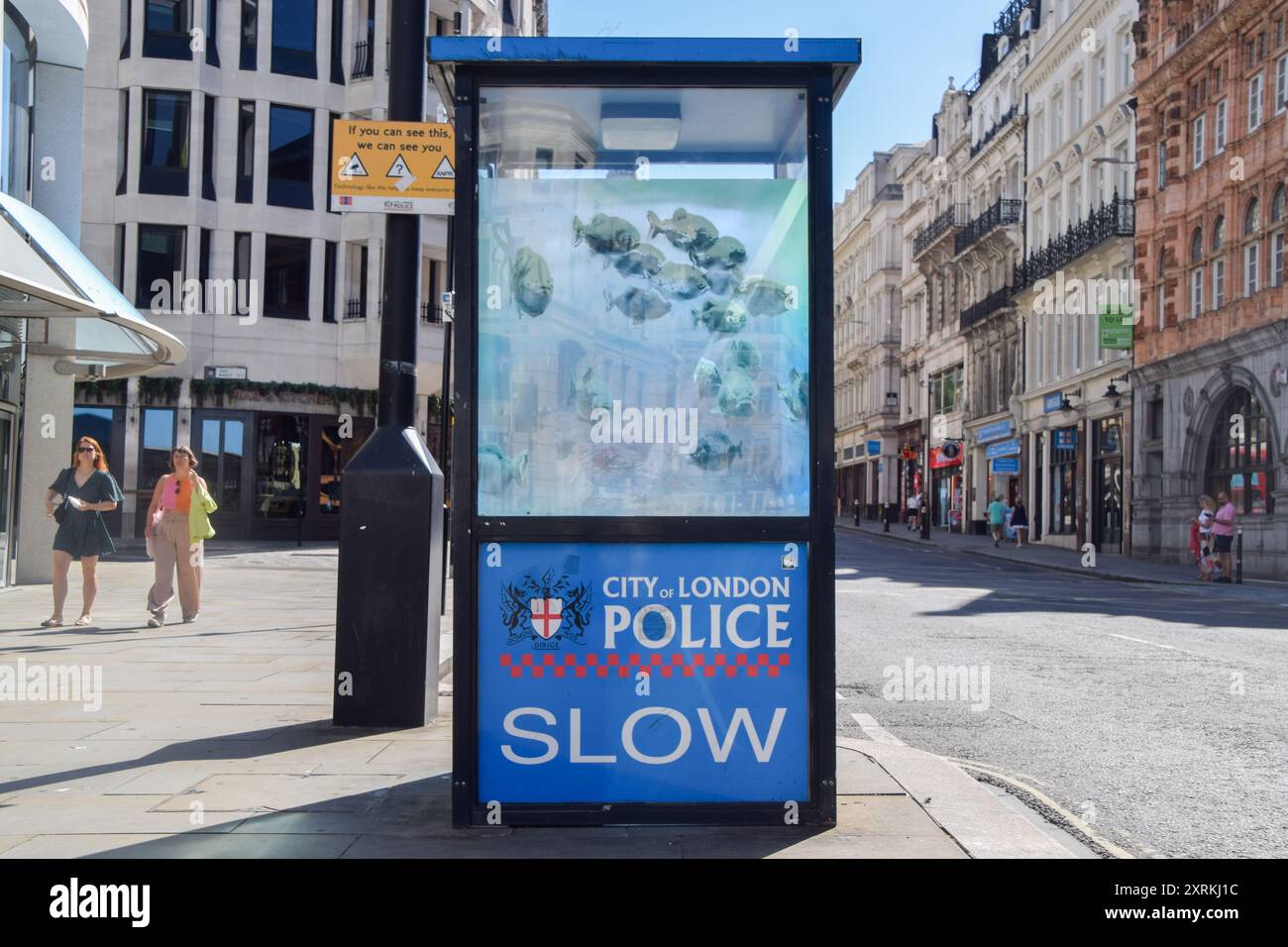 London, UK. 11th August 2024. A new Banksy artwork has appeared on a ...