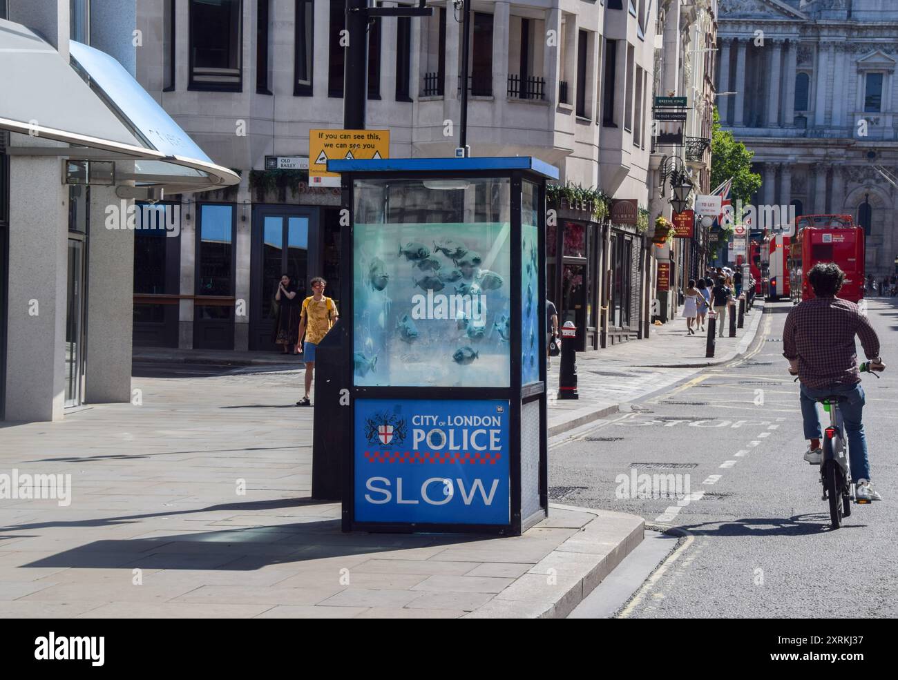 London, UK. 11th August 2024. A new Banksy artwork has appeared on a ...