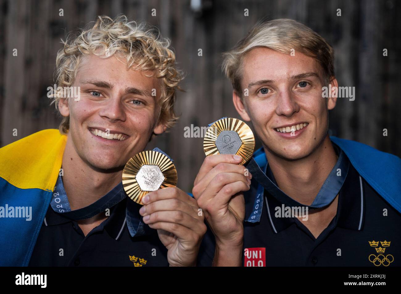 David Åhman and Jonatan Hellvig of, Sweden. , . pose for a portrait ...