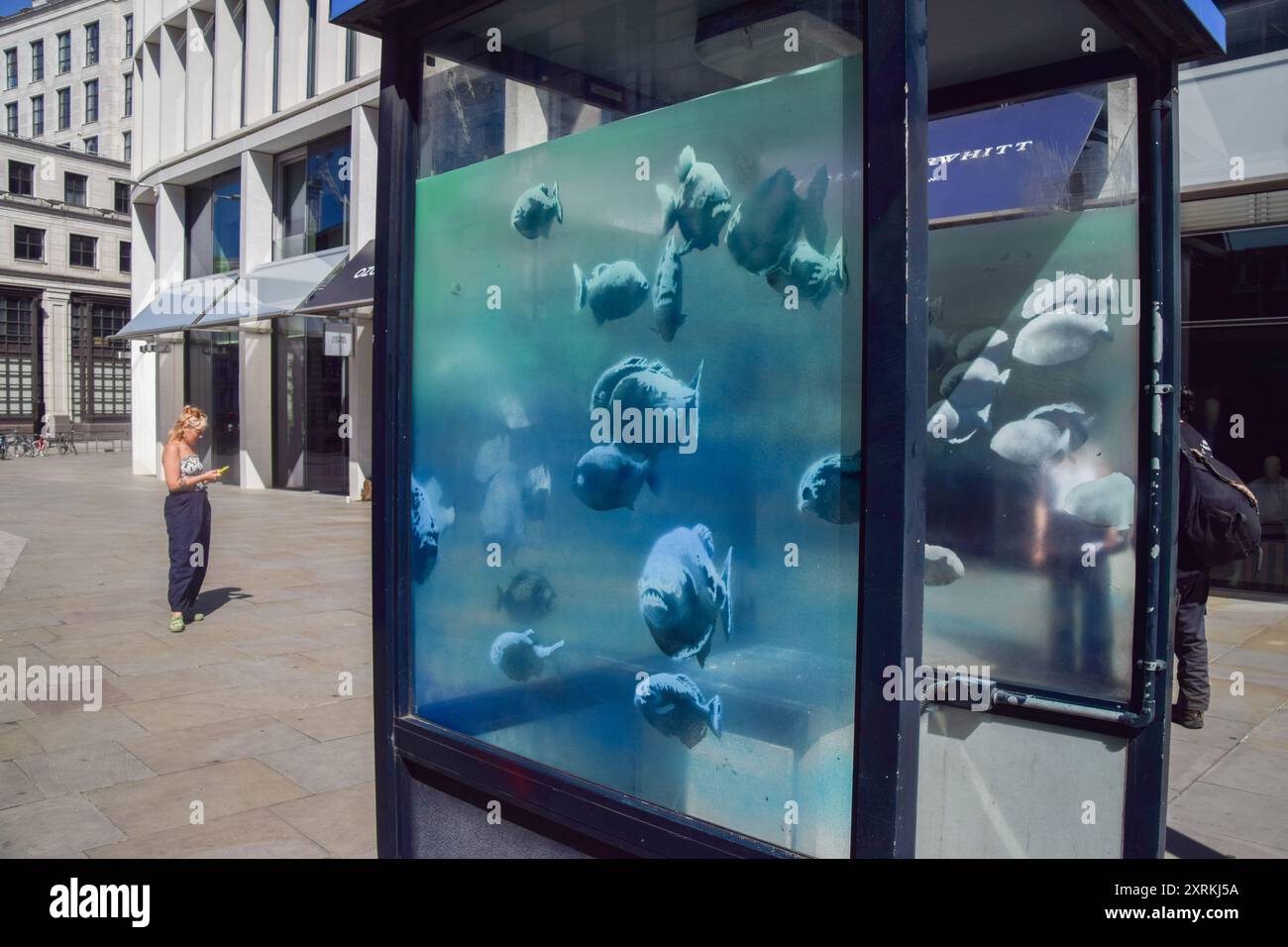 London, UK. 11th August 2024. A suspected new Banksy artwork has ...