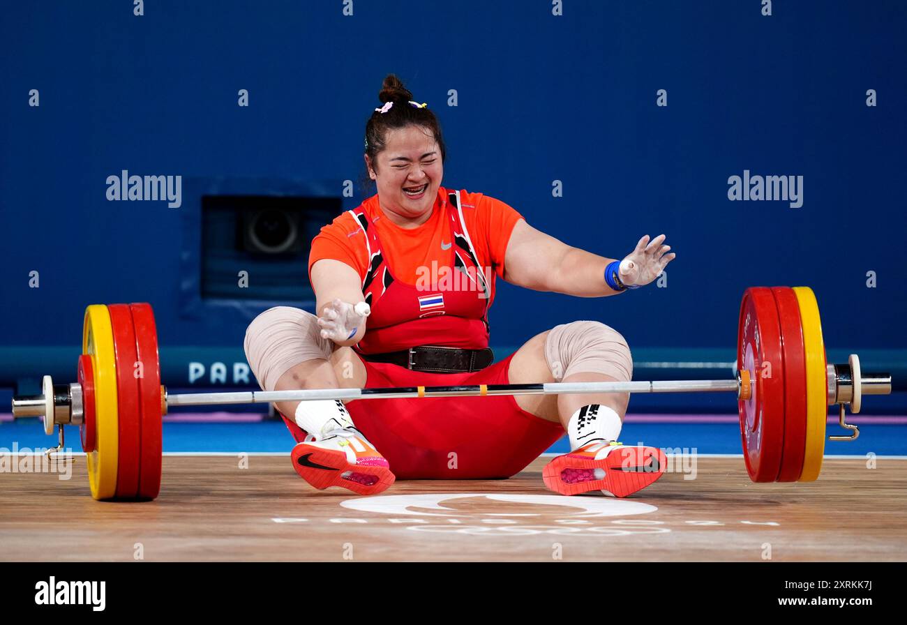 Thailand's Duangaksorn Chaidee during the Women's Weightlifting +81kg ...