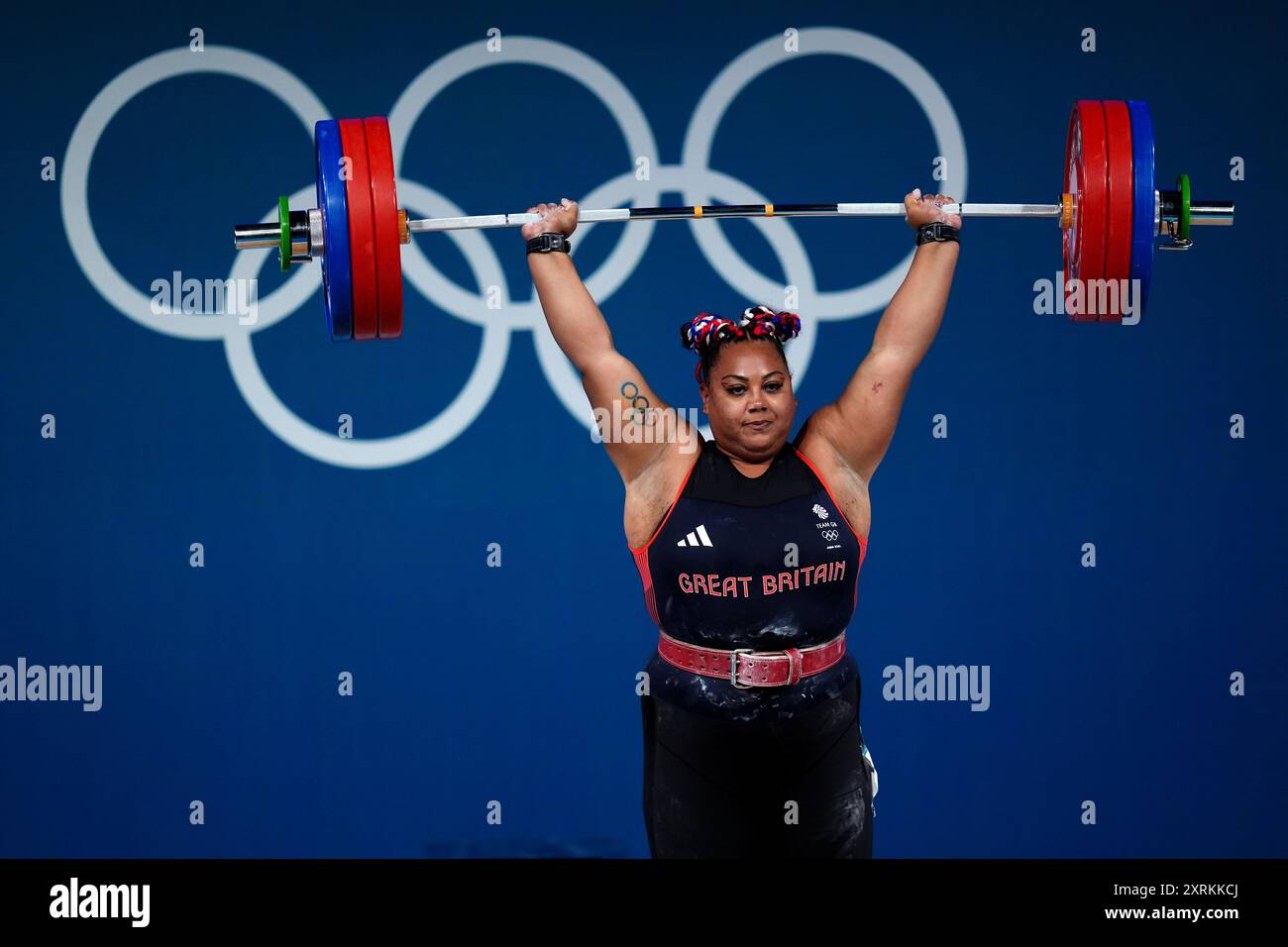 Great Britain's Emily Campbell during the Women's Weightlifting +81kg ...
