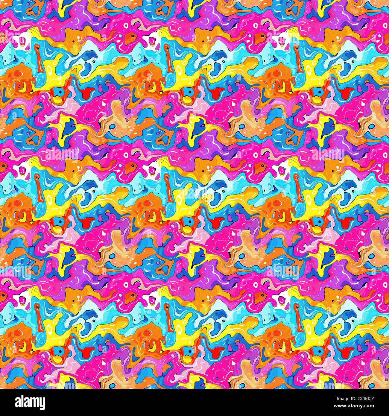 Hippie dripping marble paint effect digital pattern with whimsical ink ...