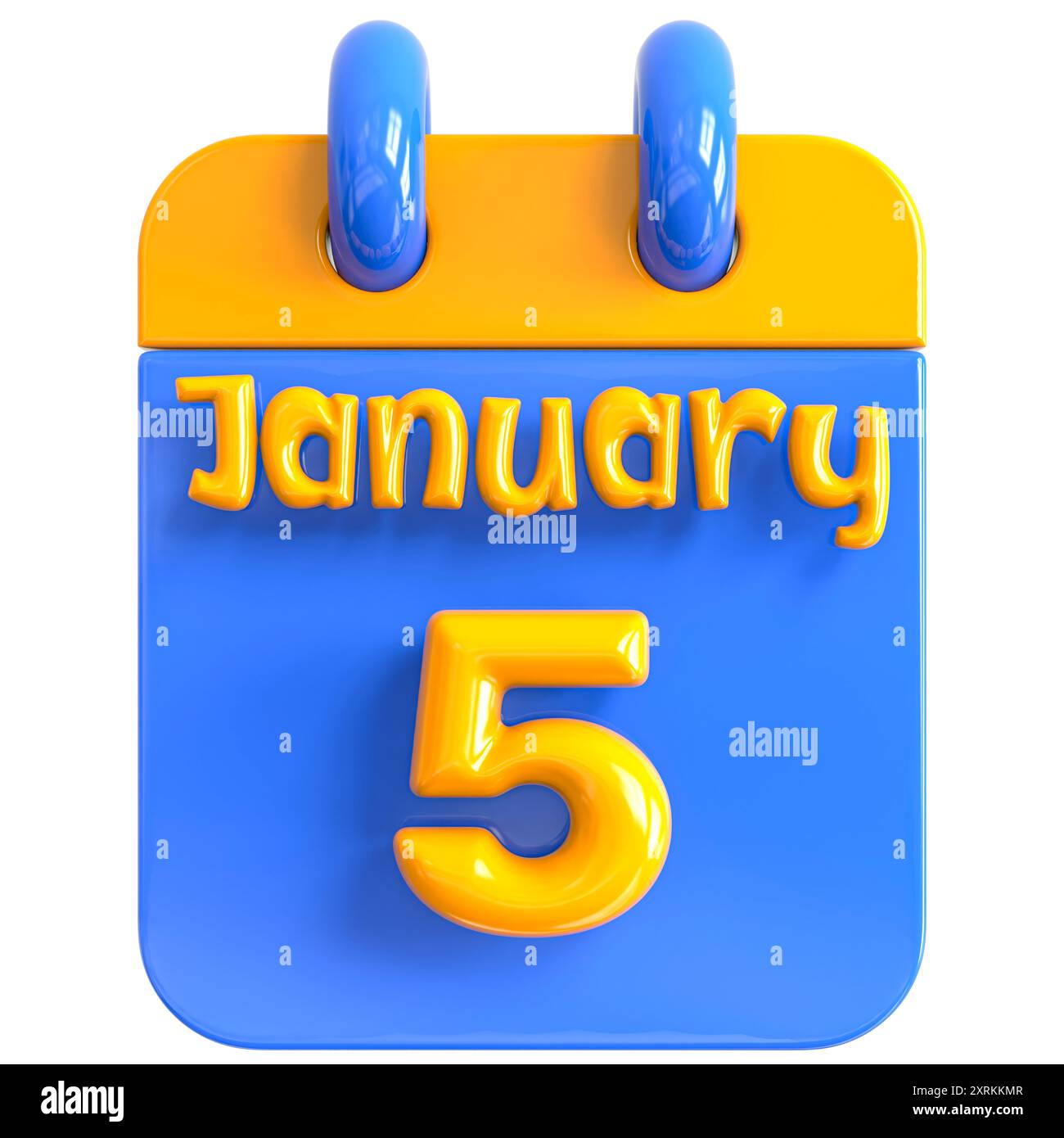 3D Calendar with date number 3D Illustration Stock Photo - Alamy
