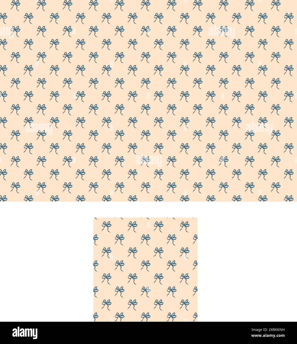 blue bows seamless pattern. Silk band repeat background. Bowknot ...