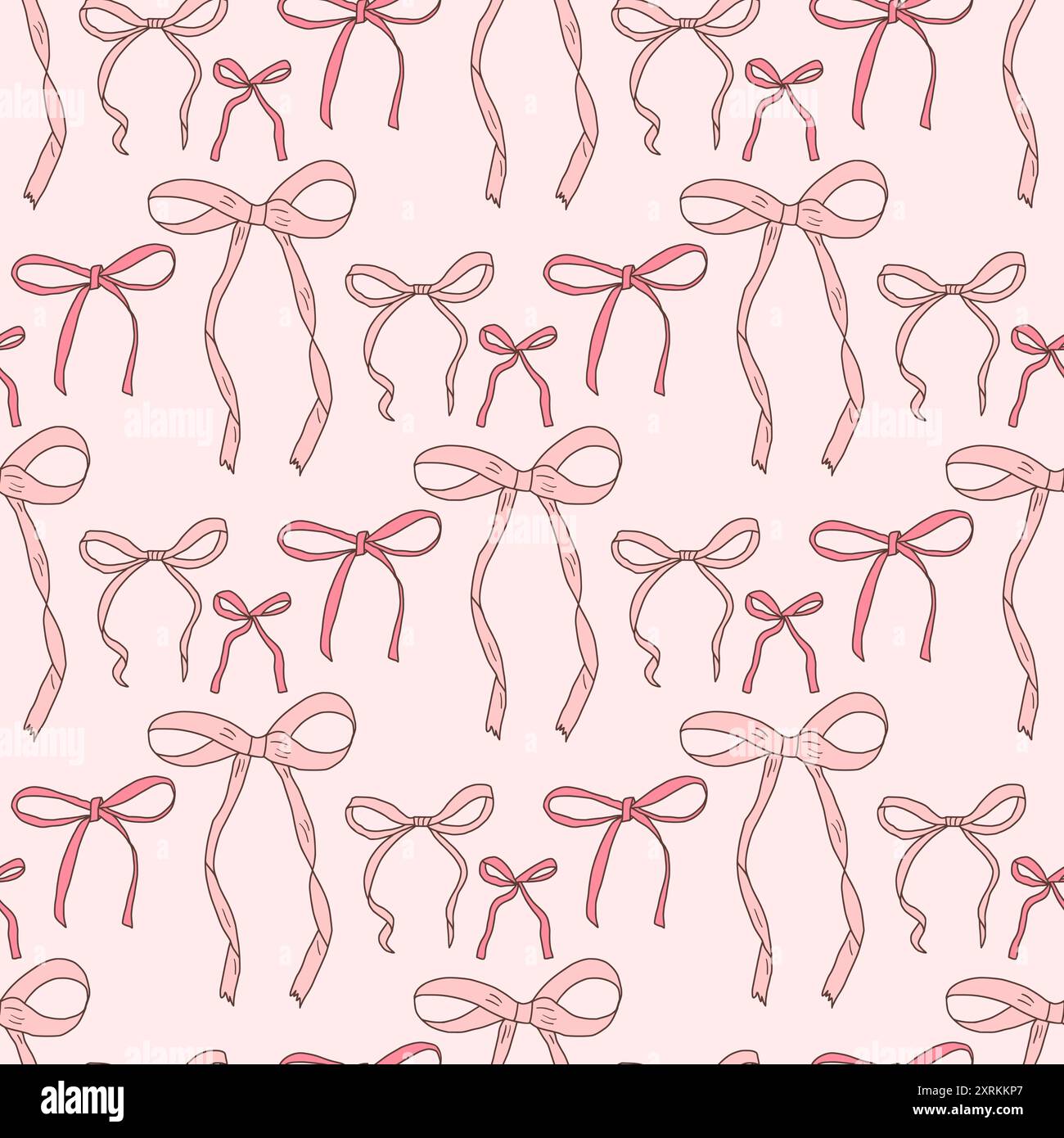 Pink bows seamless pattern. Decorative band endless background. Bowknot ...