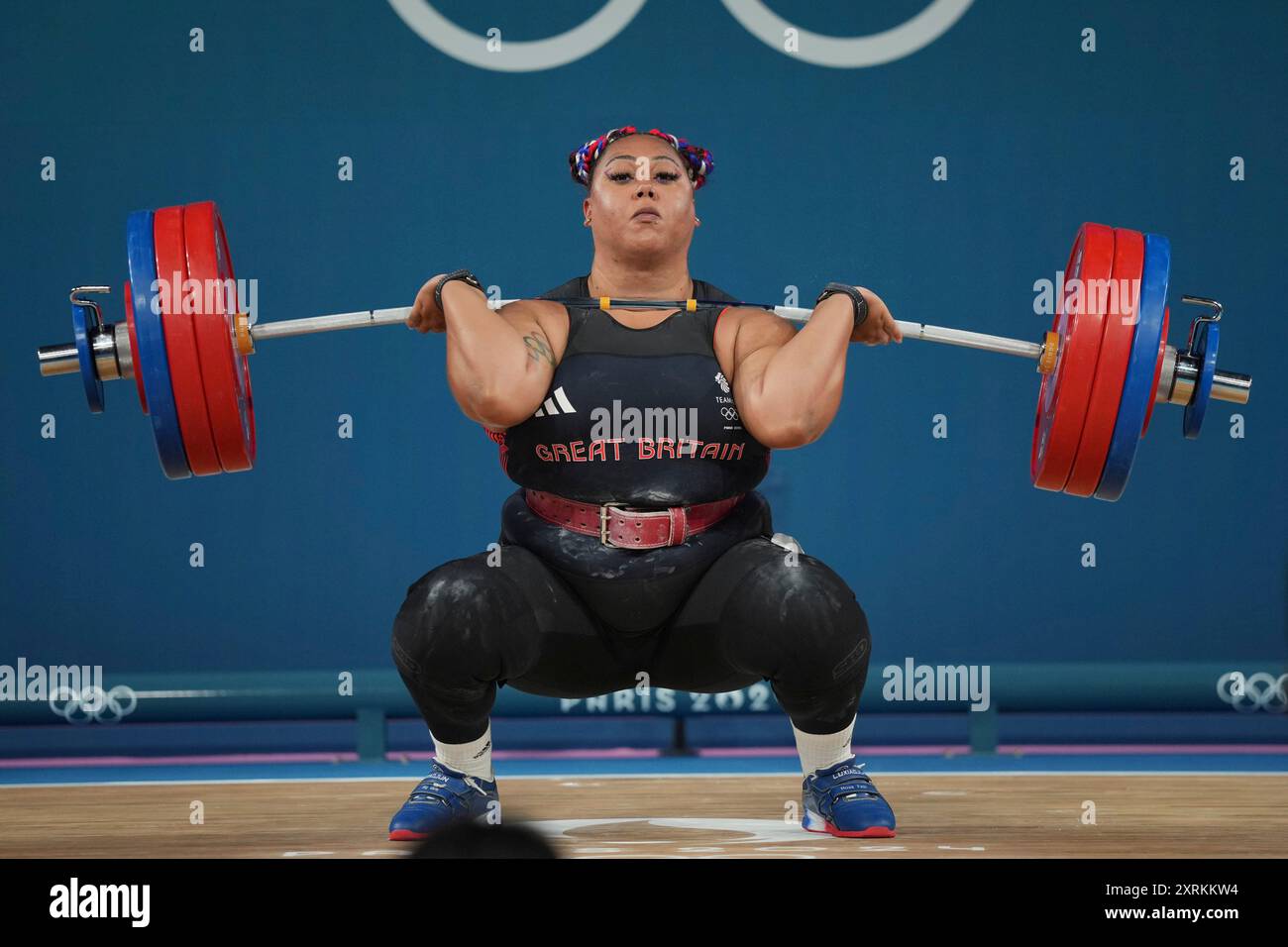 Emily Campbell of Britain competes during the women's +81kg ...