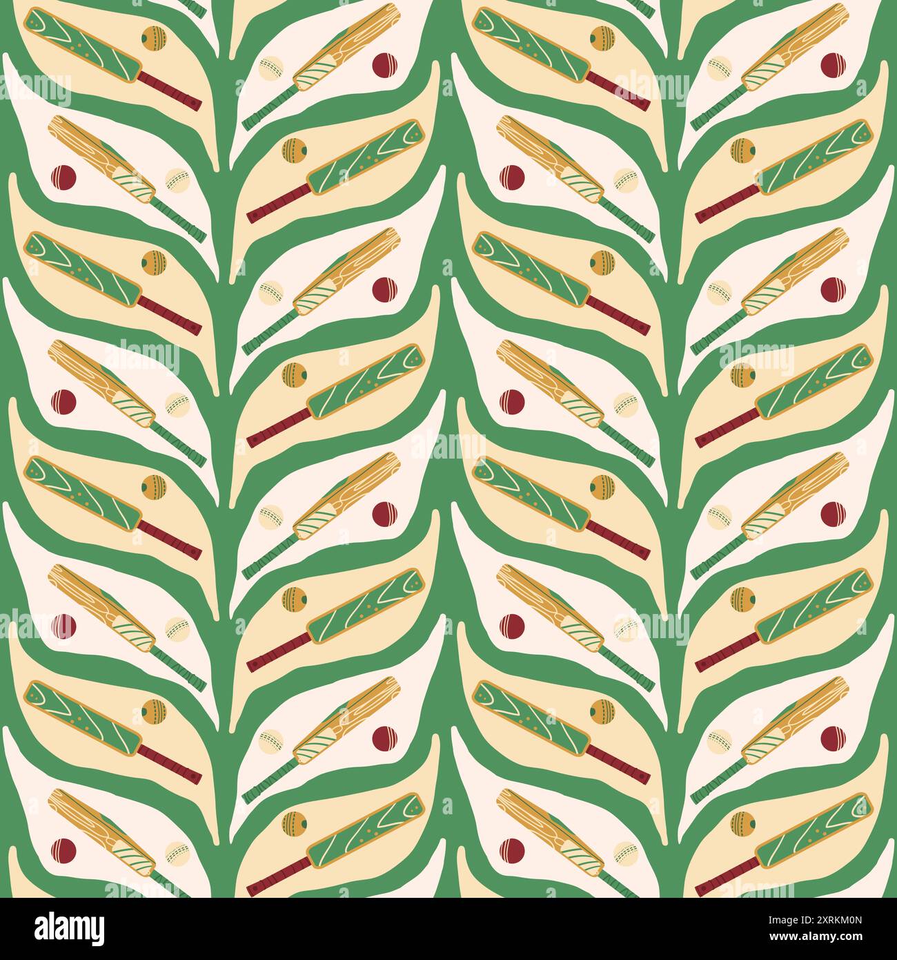 Cricket seamless pattern. endless background. sport equipment repeat ...