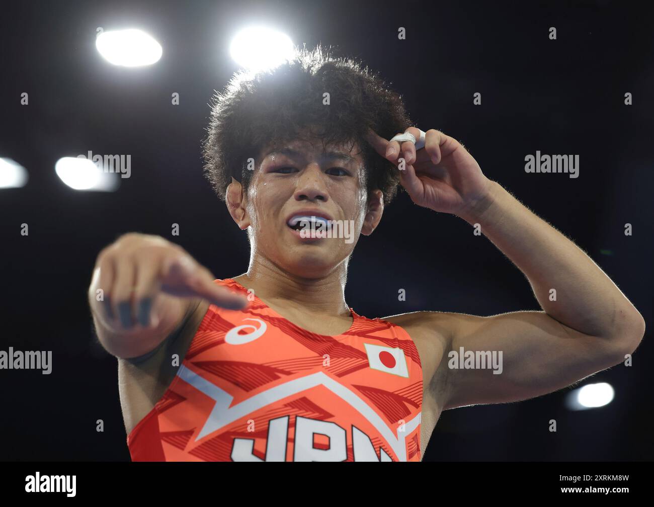 KIYOOKA Kotaro of Japan reacts after winning the gold medal of the men ...