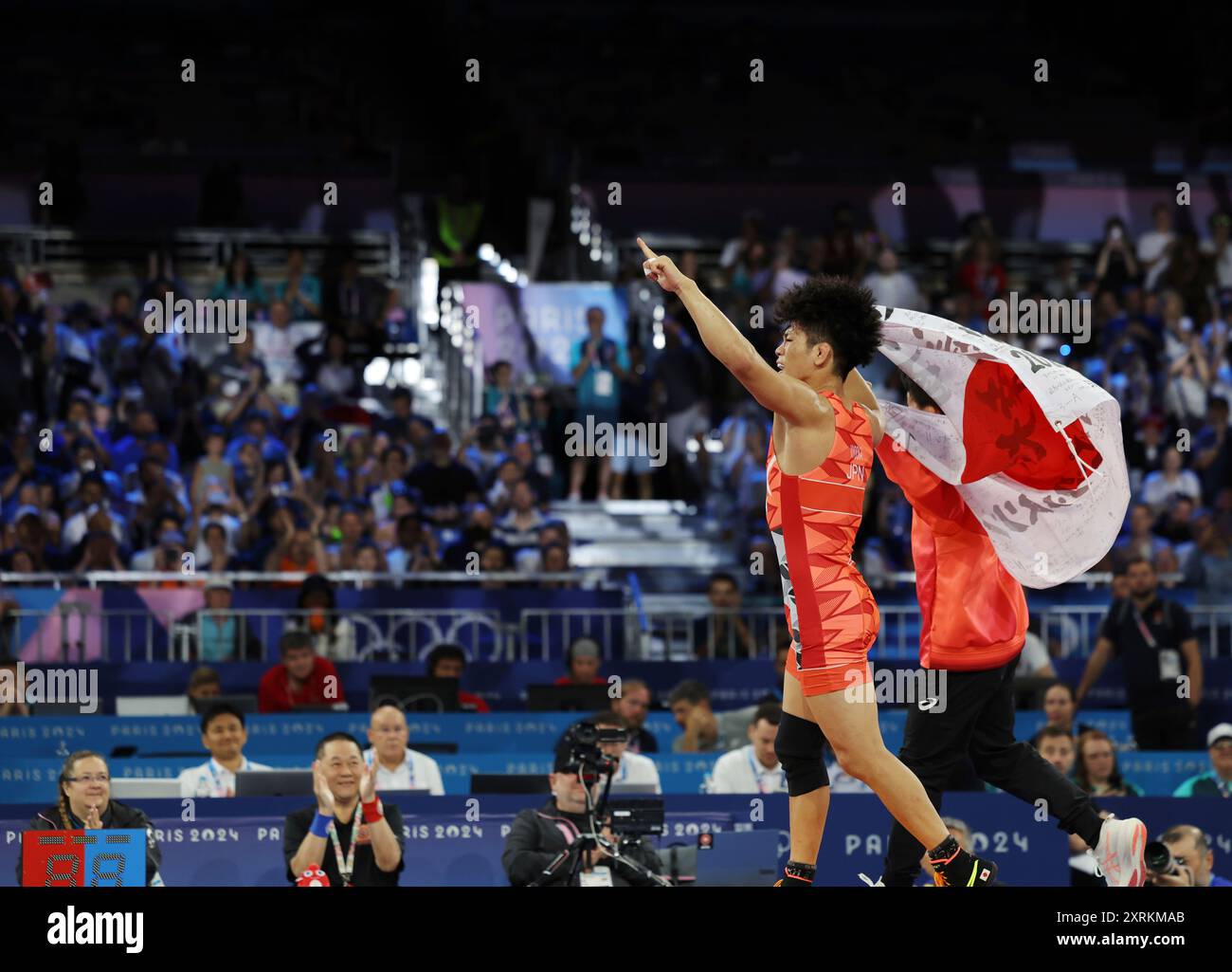 KIYOOKA Kotaro of Japan reacts after winning the gold medal of the men ...
