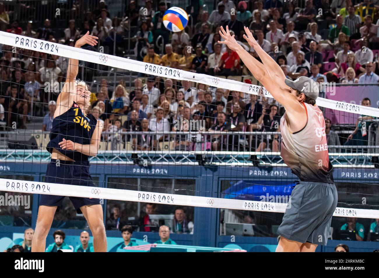 Paris, France. 10th Aug, 2024. David Ahman (SWE), Beach Volleyball, Men ...