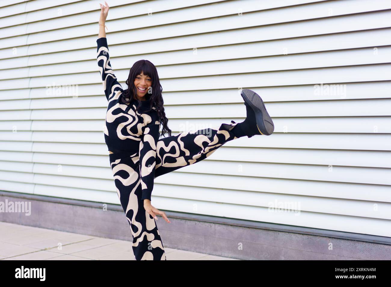 Happy artist dancing freestyle hi-res stock photography and images - Alamy